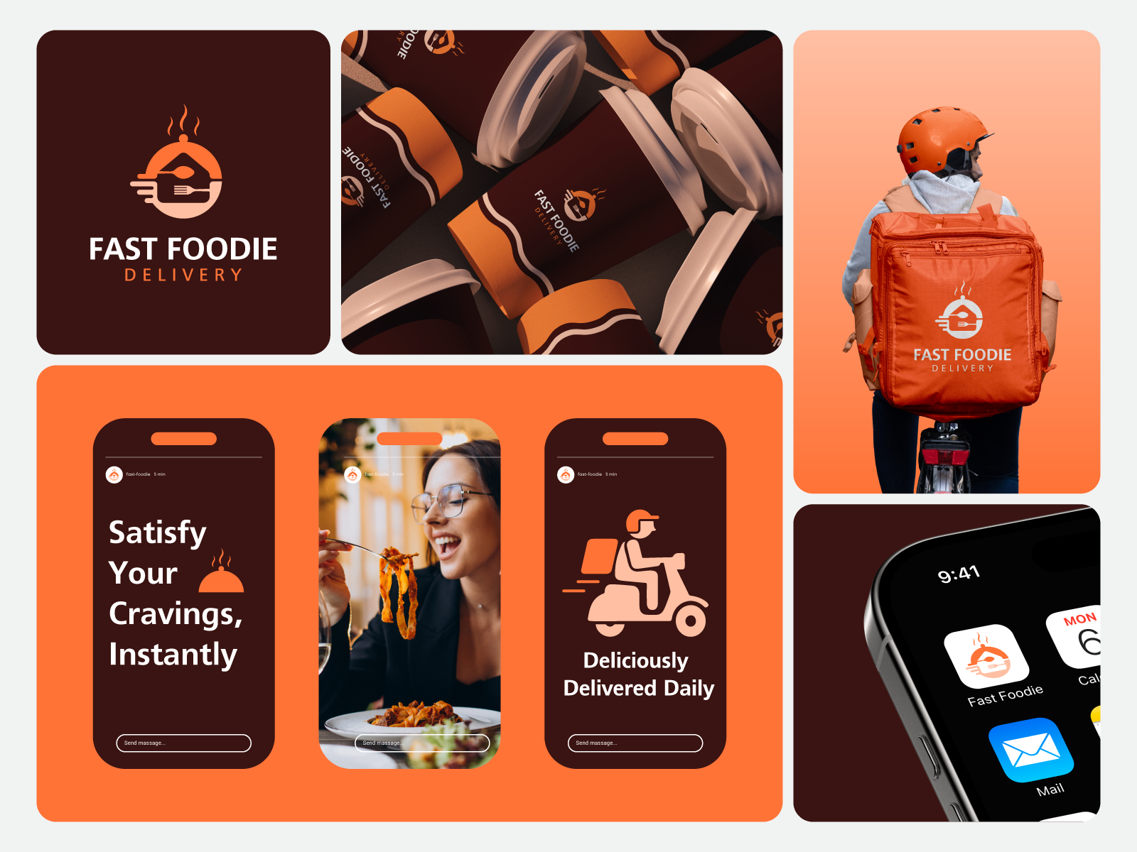 Food delivery logo and branding by Anamul Hoque Forhad on Dribbble