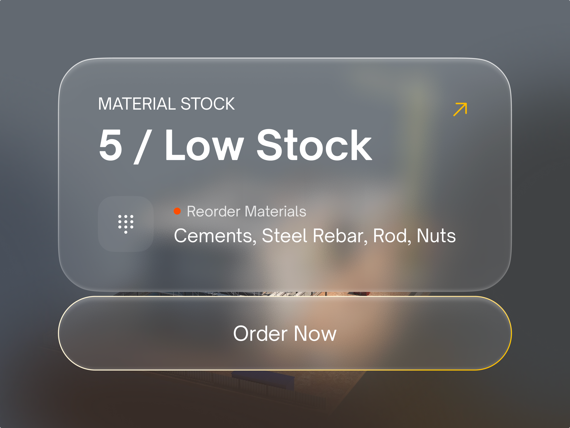 Liquid Glass Widget Components - Smart Construction Dashboard UI by Rakibul 🏀 on Dribbble