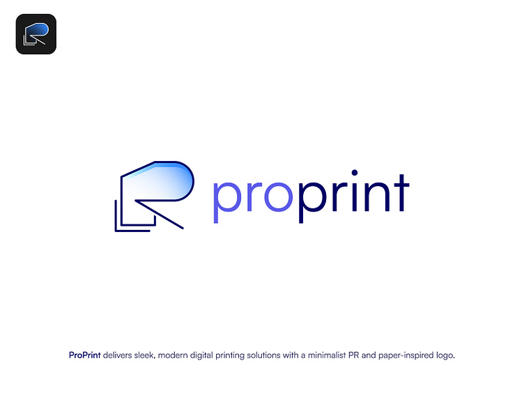 Modern Minimalist Digital Print Service Logo—PR + Paper Concept by HK ...