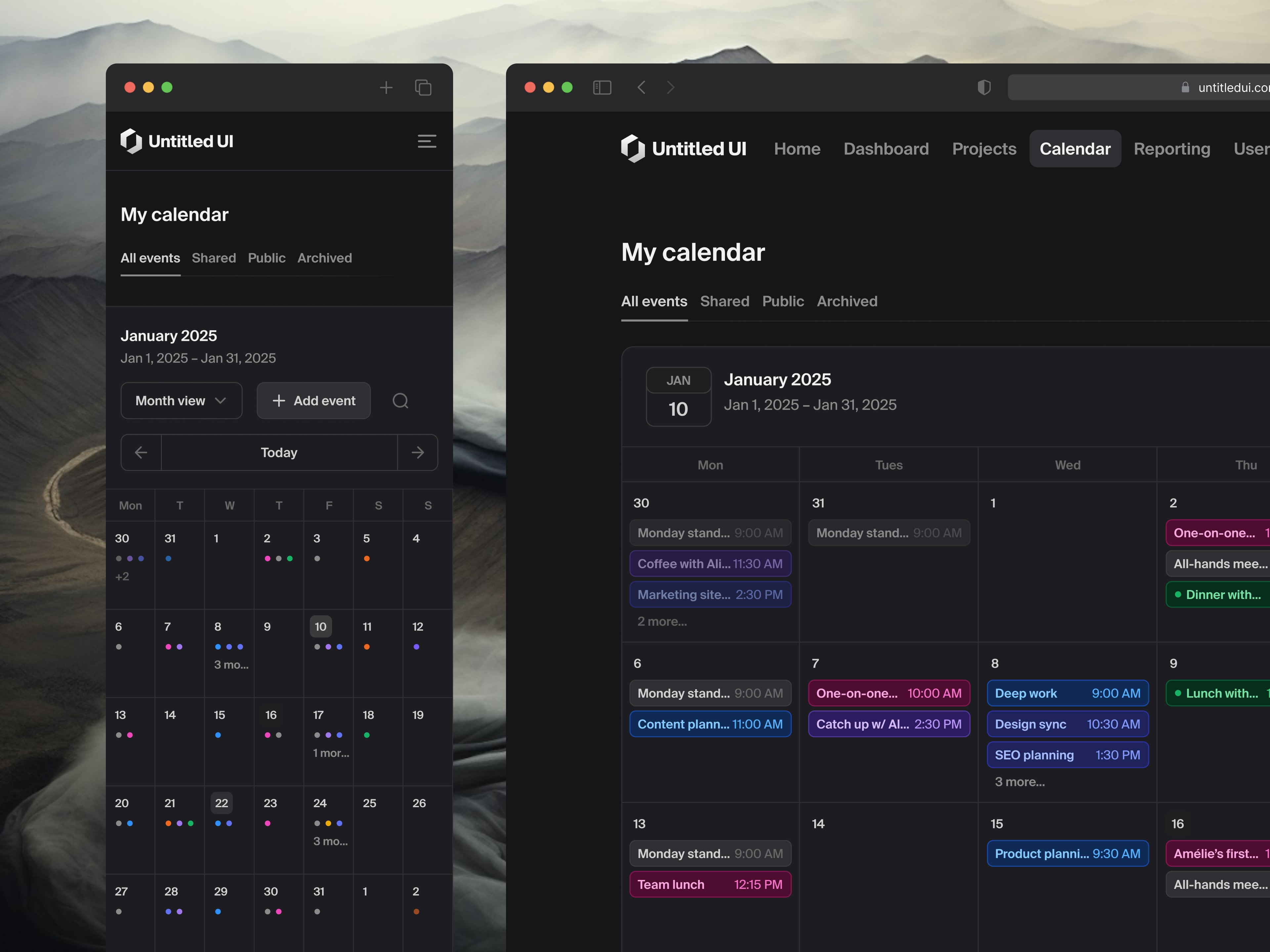 Calendar — Untitled UI by Jordan Hughes® on Dribbble
