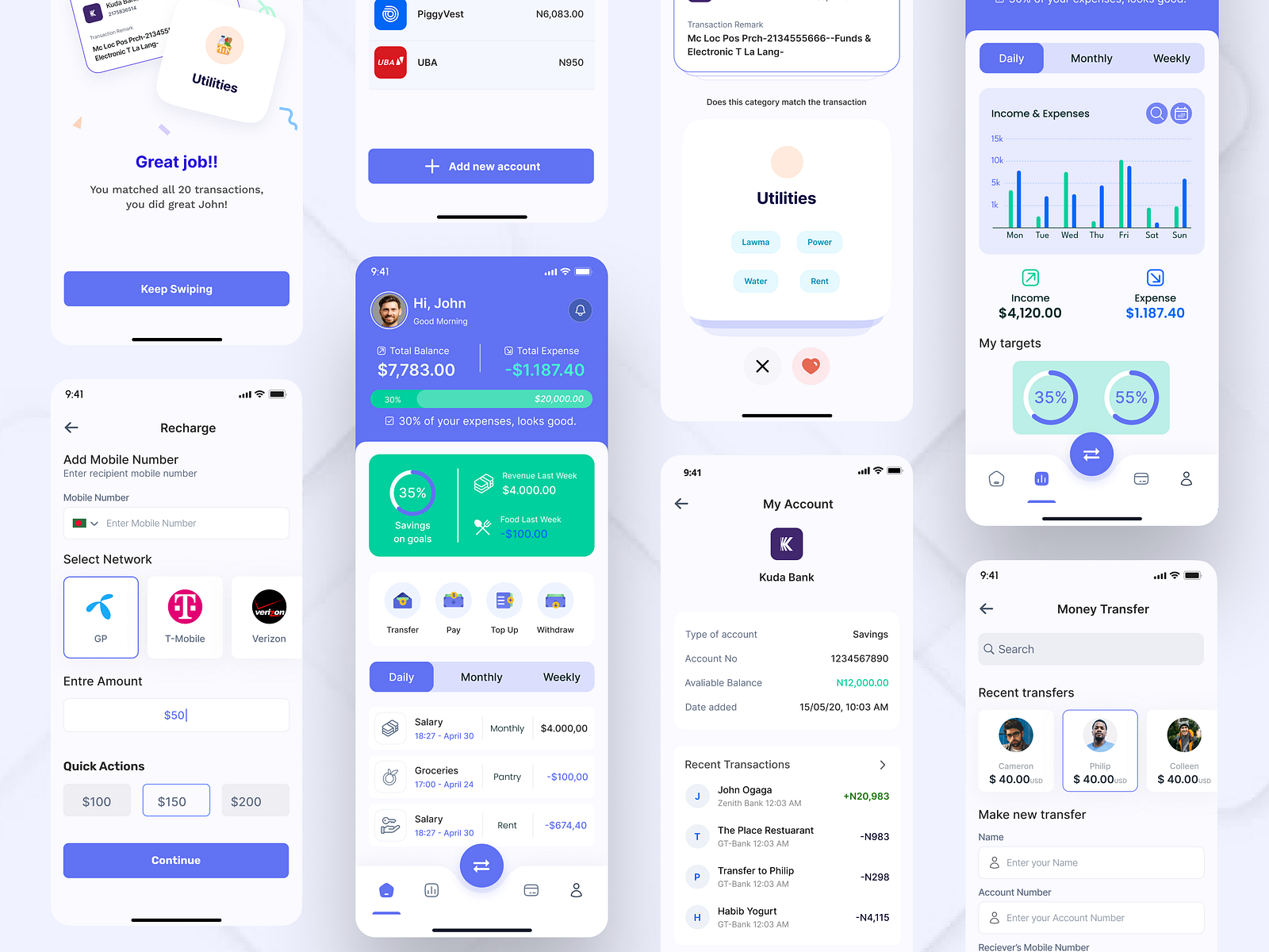 Finance App by Shuvro Roy Suvashish on Dribbble