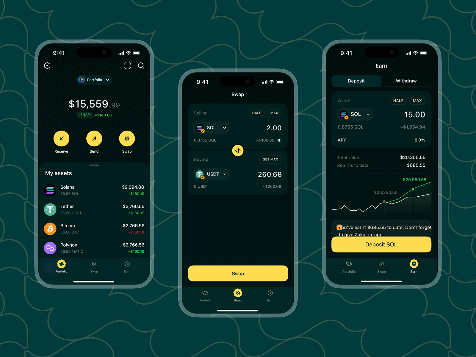 Crypto Wallet Design by Humandone on Dribbble