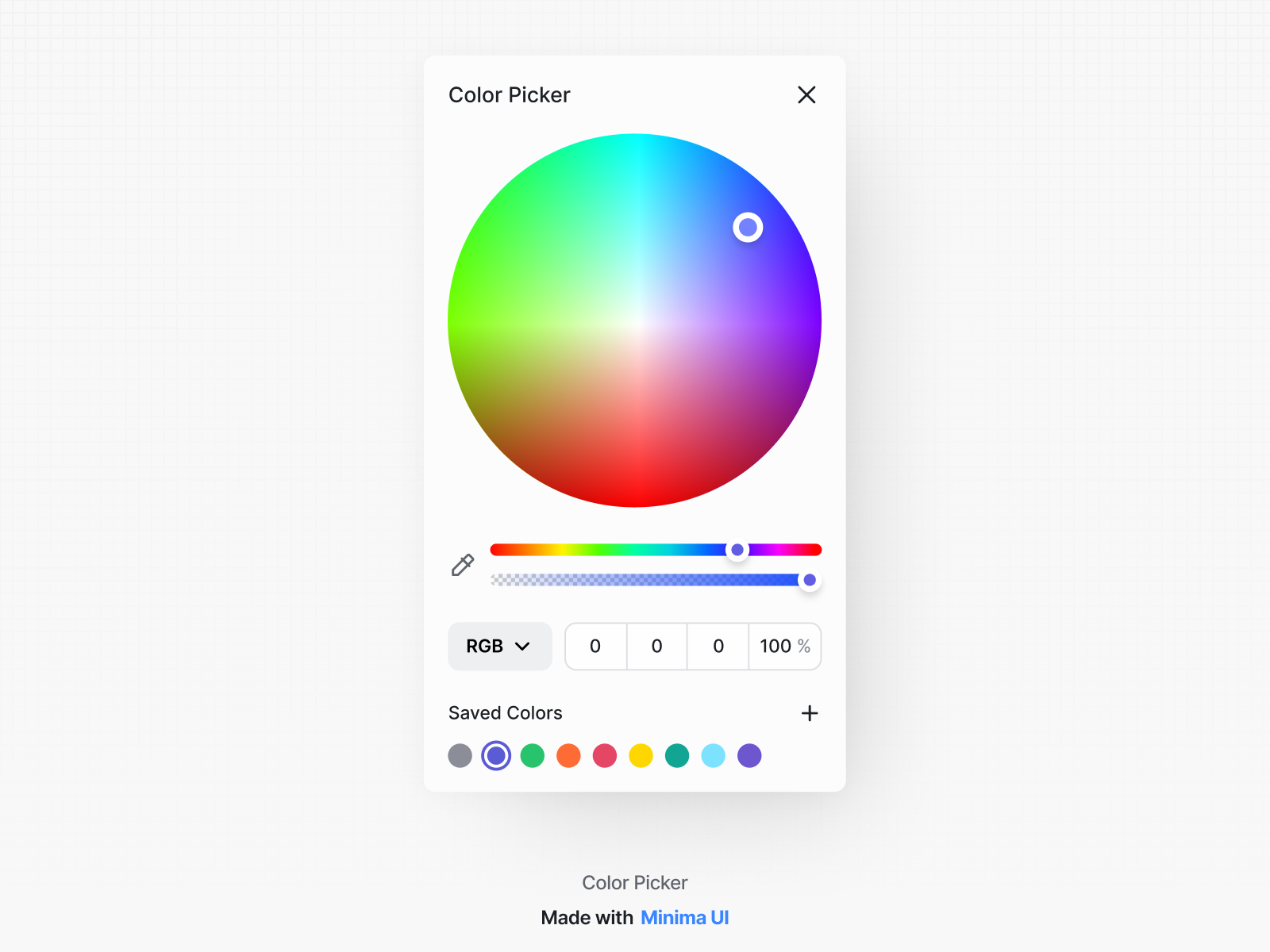 Color Picker by Minima UI on Dribbble