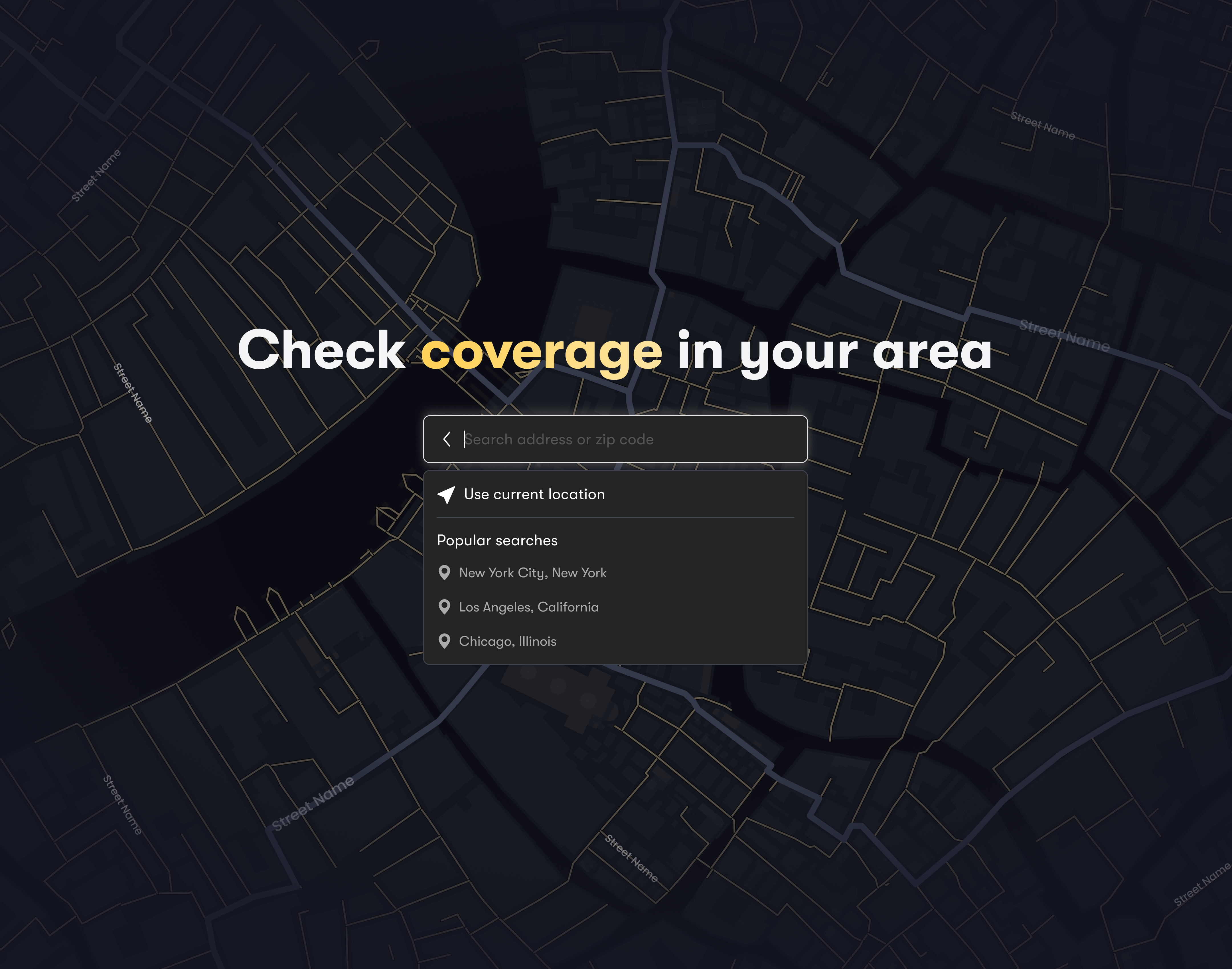 Browse thousands of Dark Mode Map images for design inspiration | Dribbble