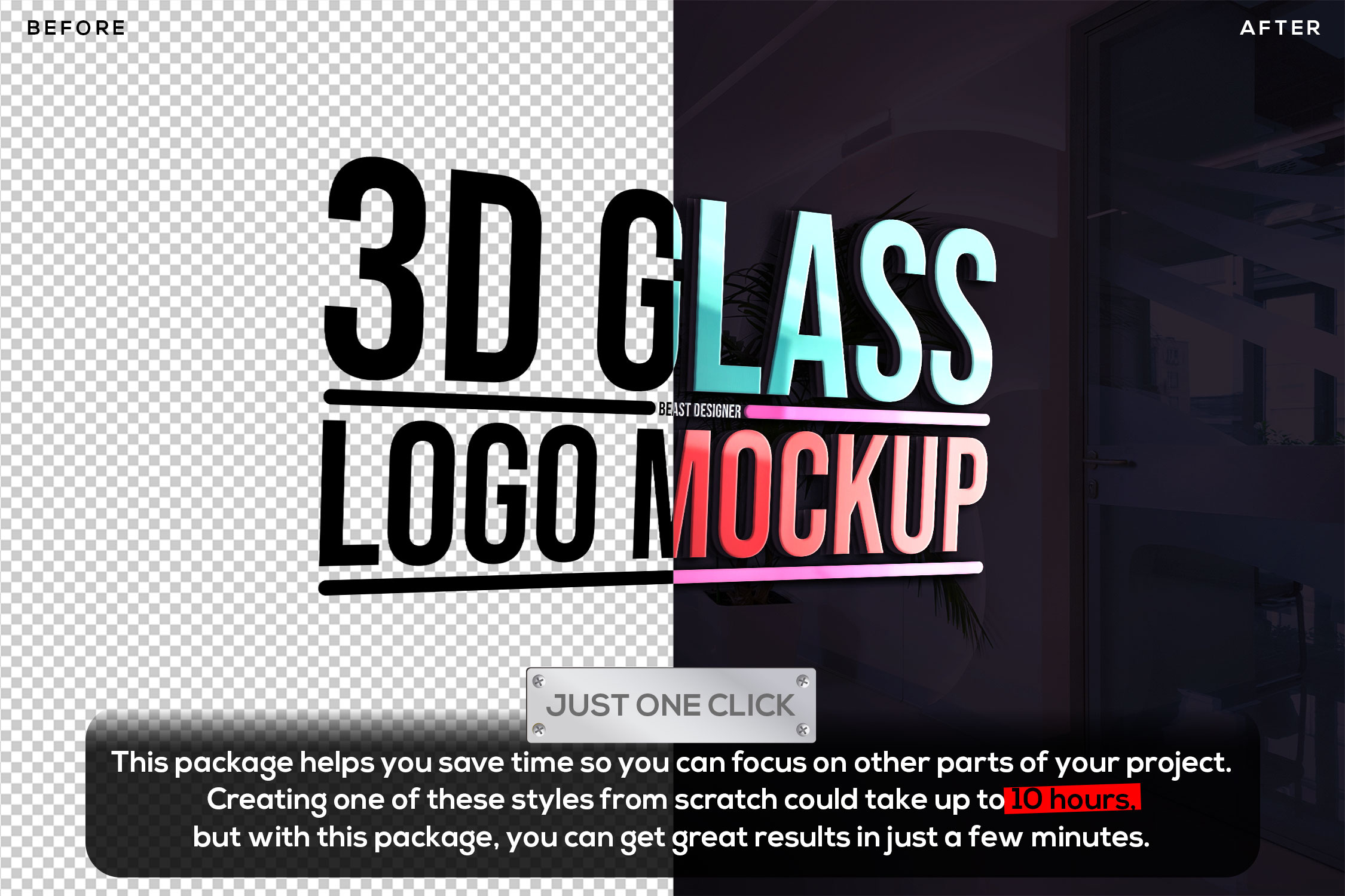 Editable 3d Glass Windows Logo Mockup Text Effect [PHOTOSHOP] by Beast ...