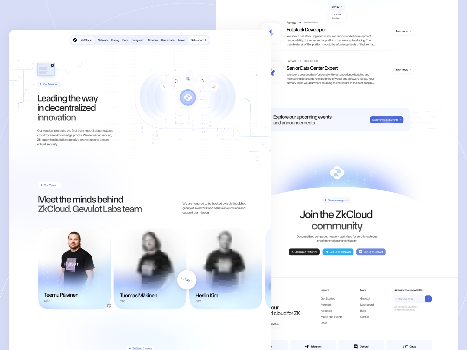 ZkCloud - Cloud Computing Landing Page by Levi Wilson for QClay on Dribbble