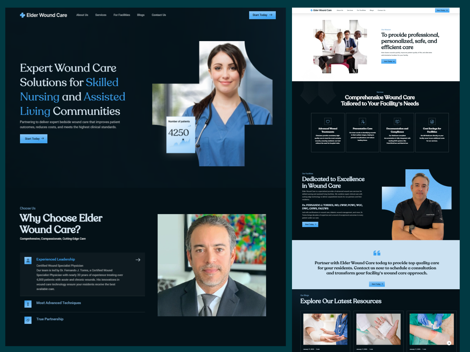 Elder Wound Care Webflow design and development, Marketing SEO by Shakil Ali on Dribbble