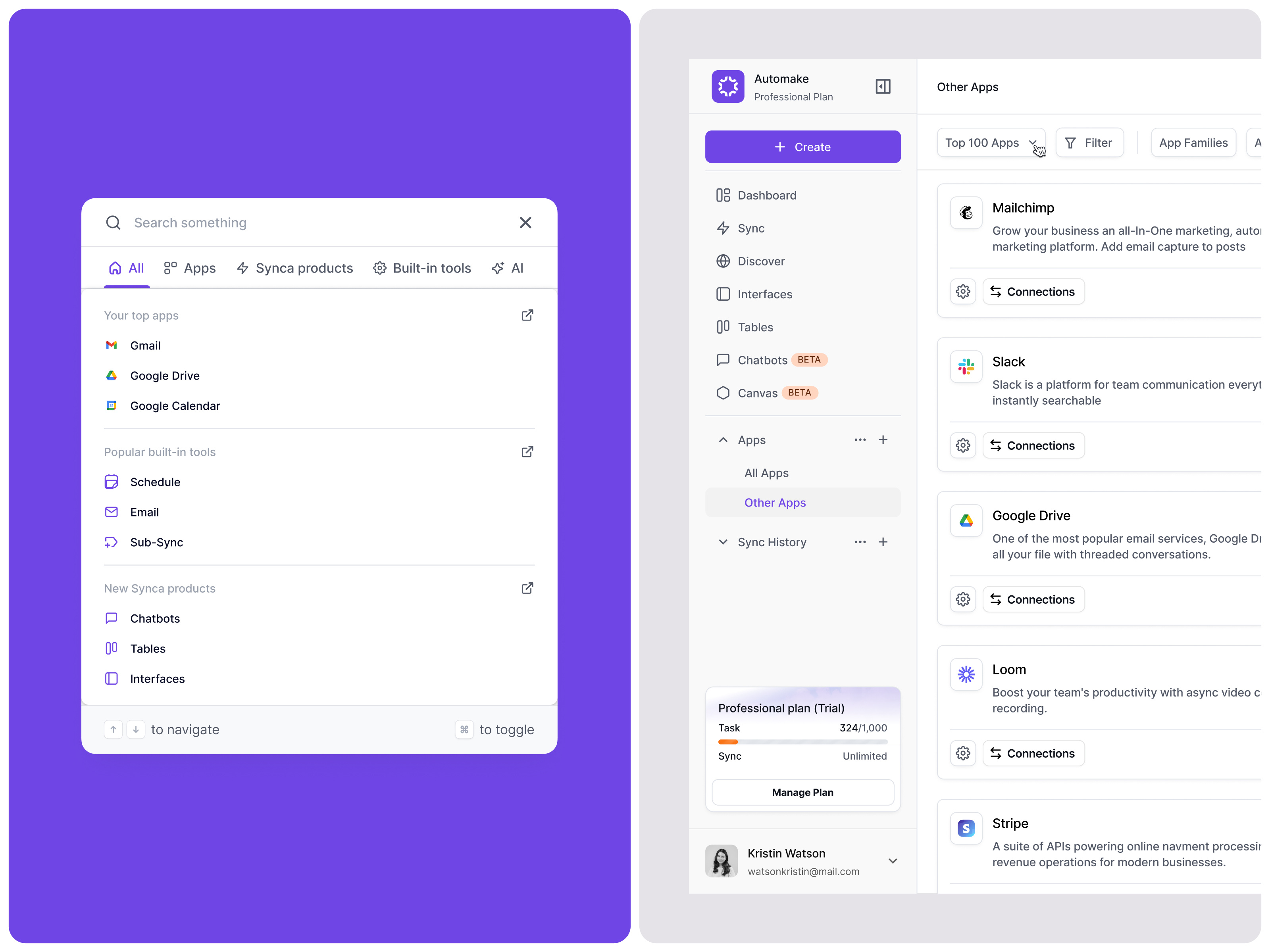 Automake - Integration Apps by Barly Design for Uxerflow on Dribbble