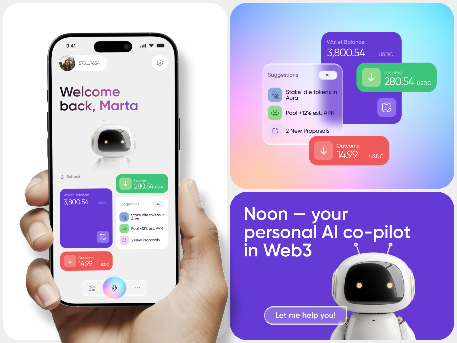 AI-Powered Web3 Wallet 🚀 | DeFi Crypto Assistant 🤖 by DESH. Group on Dribbble