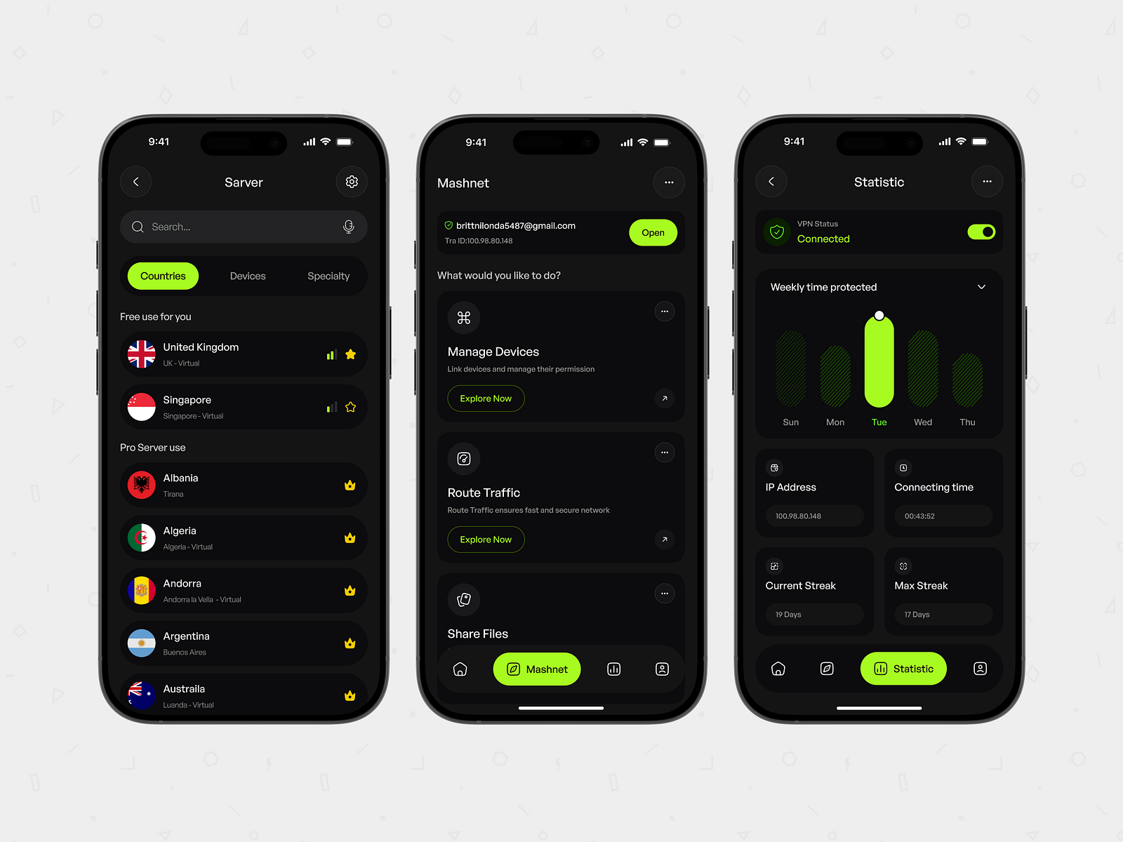 VPN mobile app concept - NordVPN by UI Raihan on Dribbble
