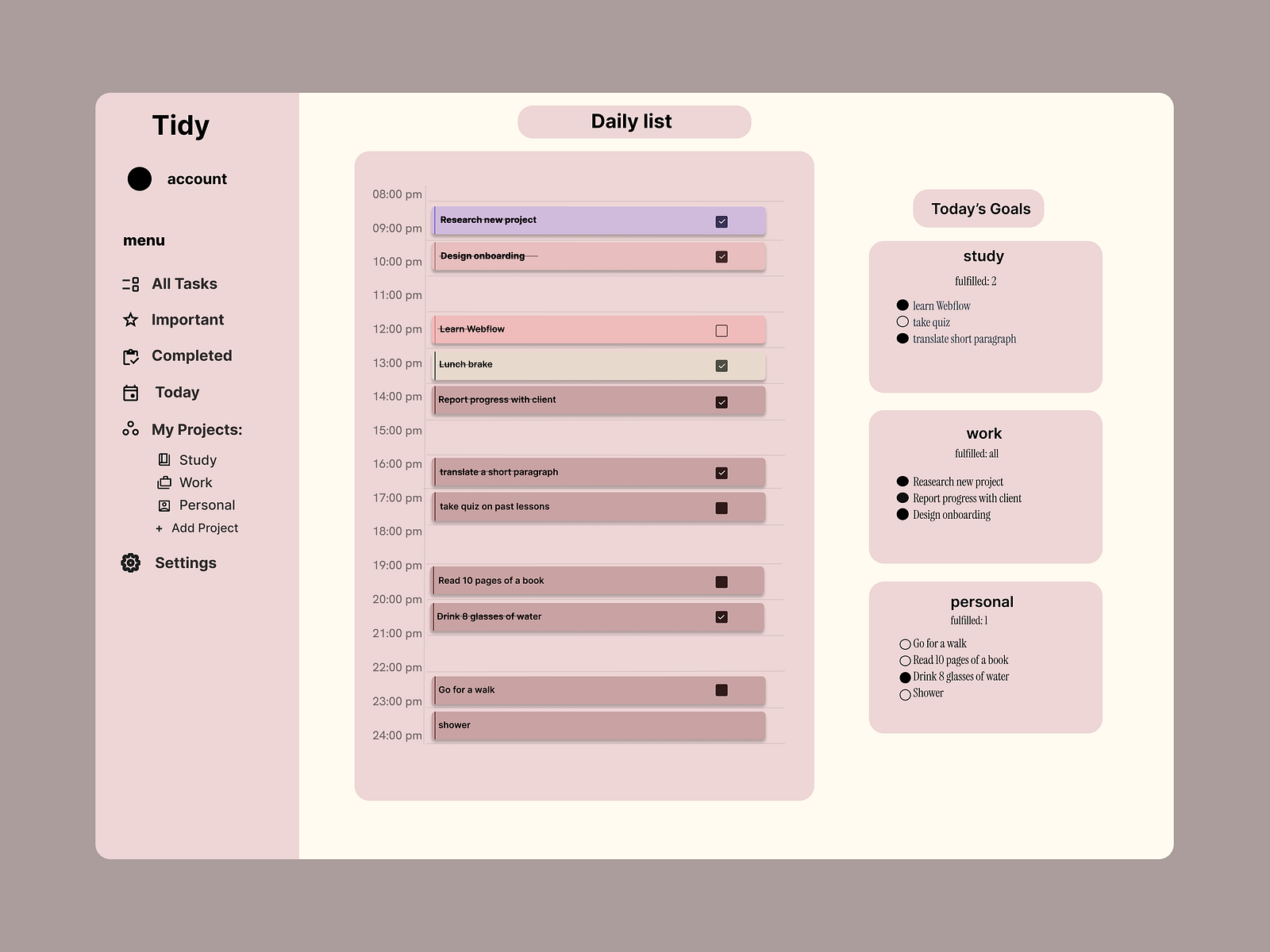 To do list Ui by ano kuchukhidze on Dribbble