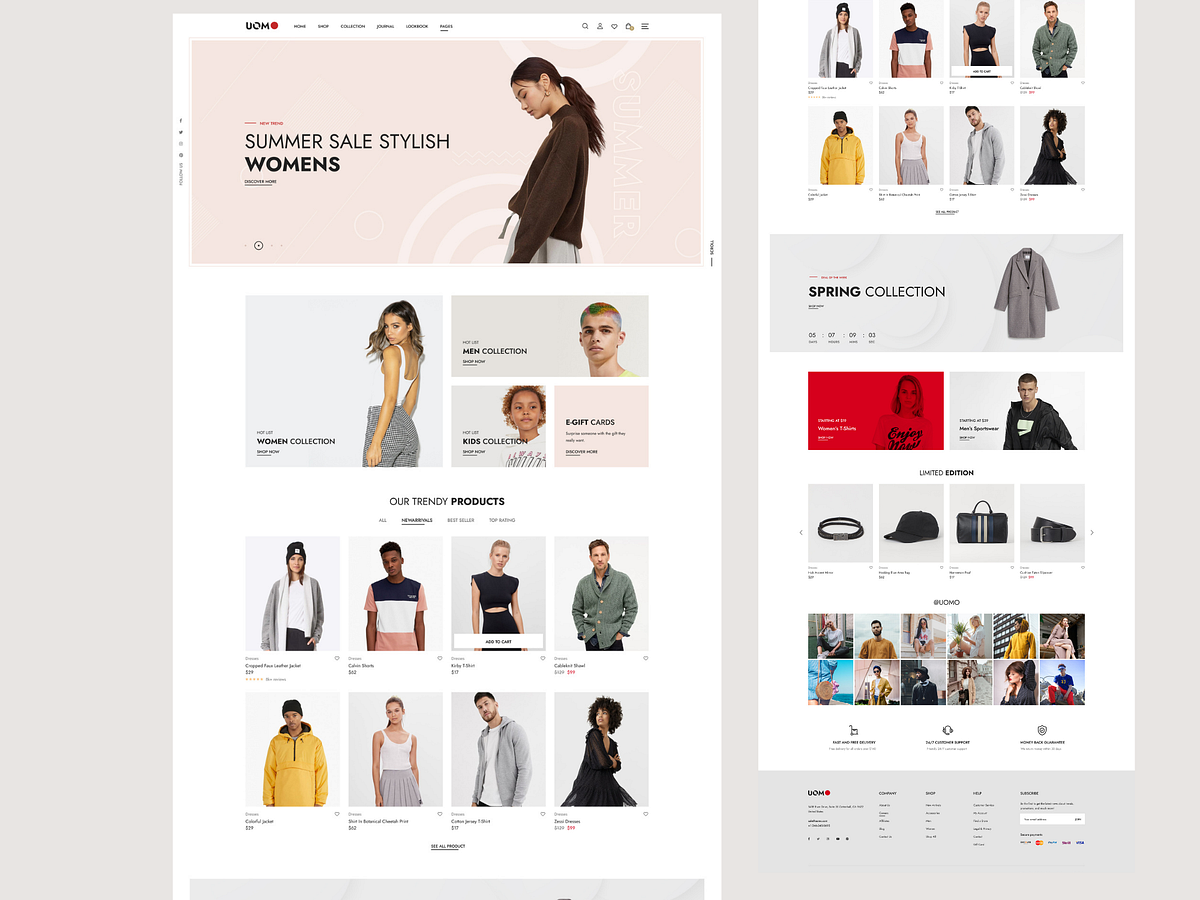 Ecommerce Store design women & men clothing & accessories store by ...