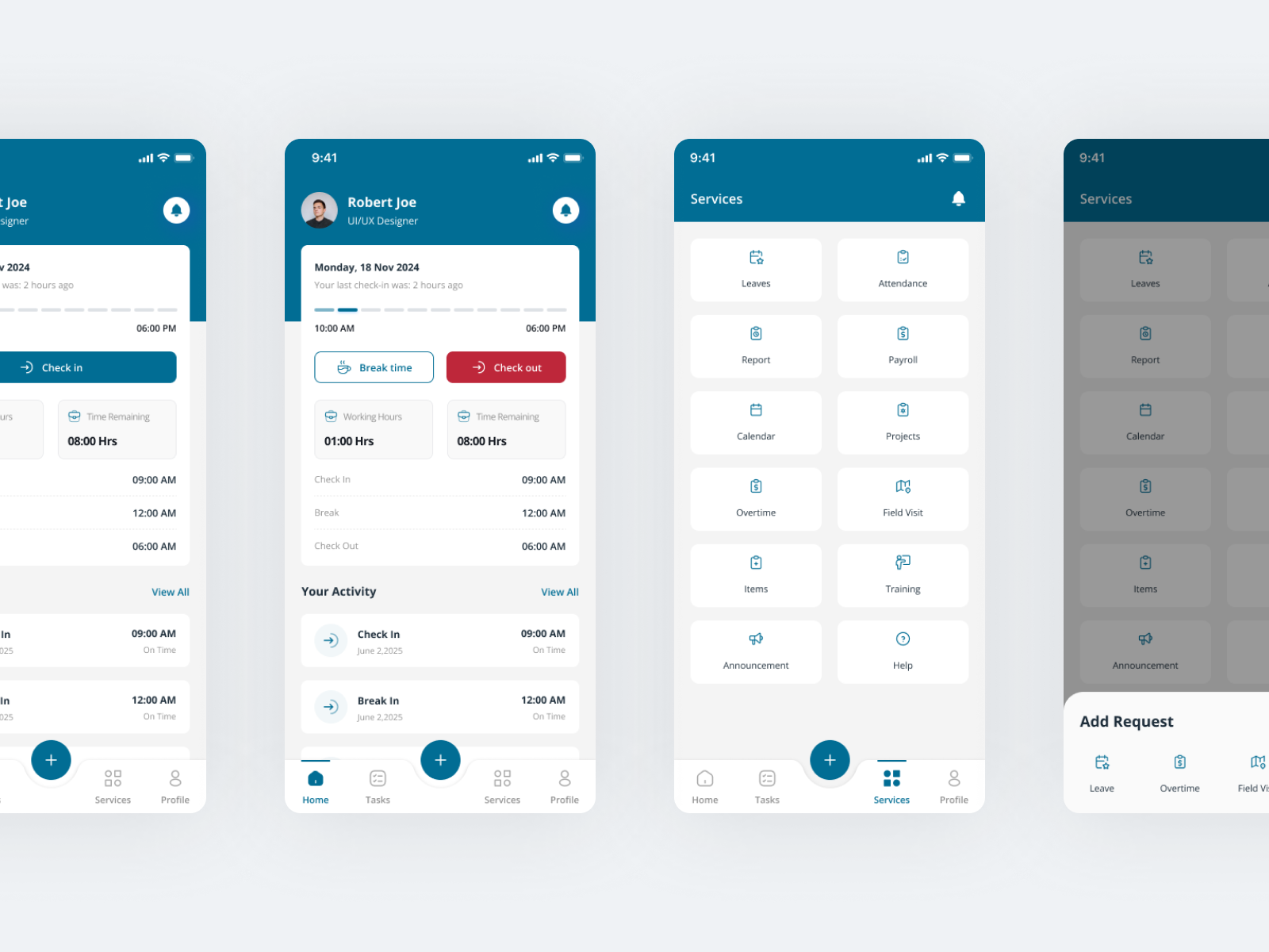HRMS Mobile App Design by Alish KC on Dribbble
