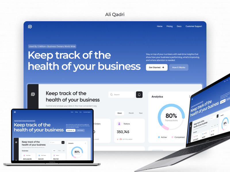 SaaS Business Finance Track Website Design by Ali Qadri on Dribbble