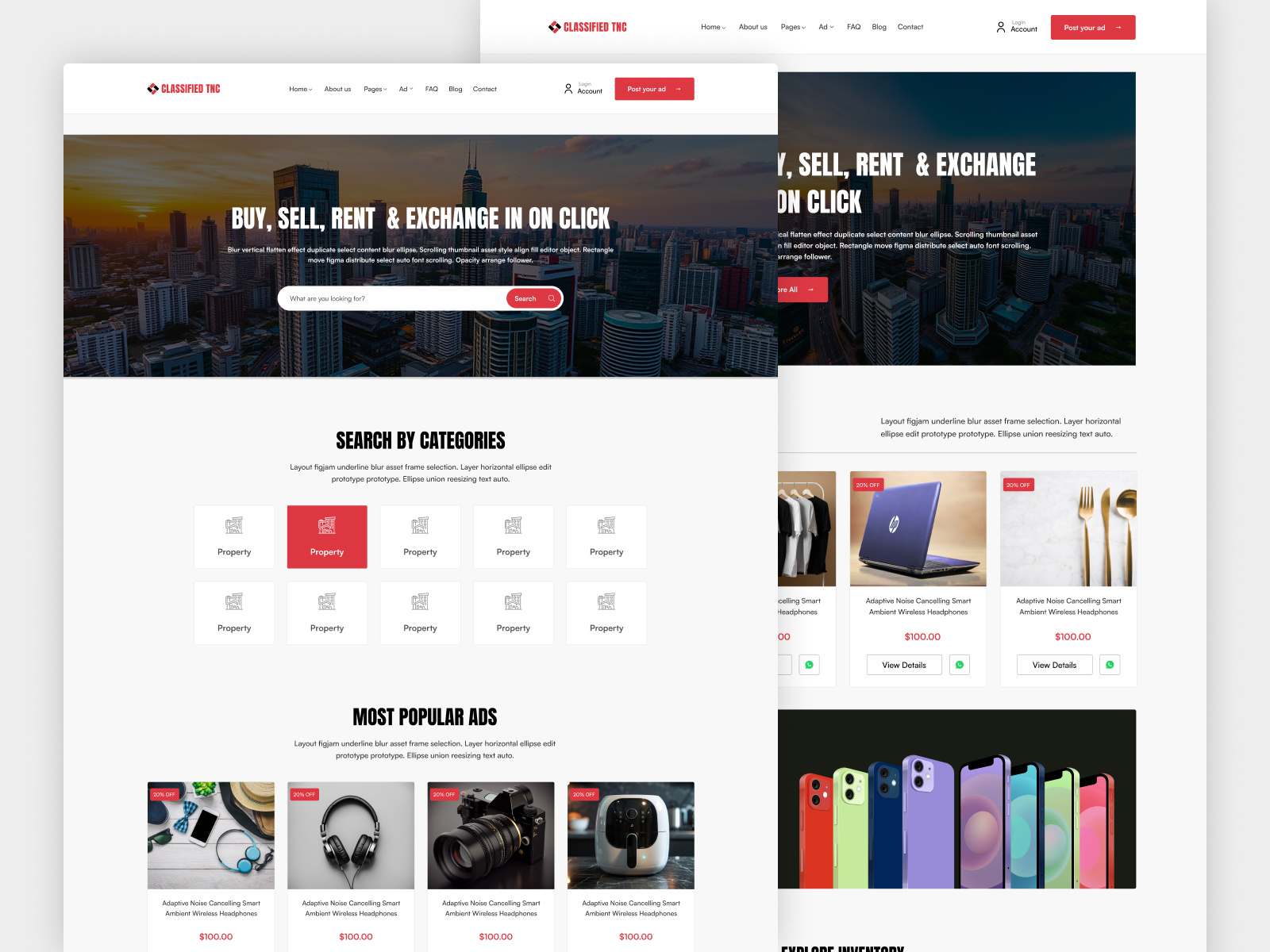 CLASSIFIED TNC - Retail & E-Commerce Website Template by Ruhul Amin for ...