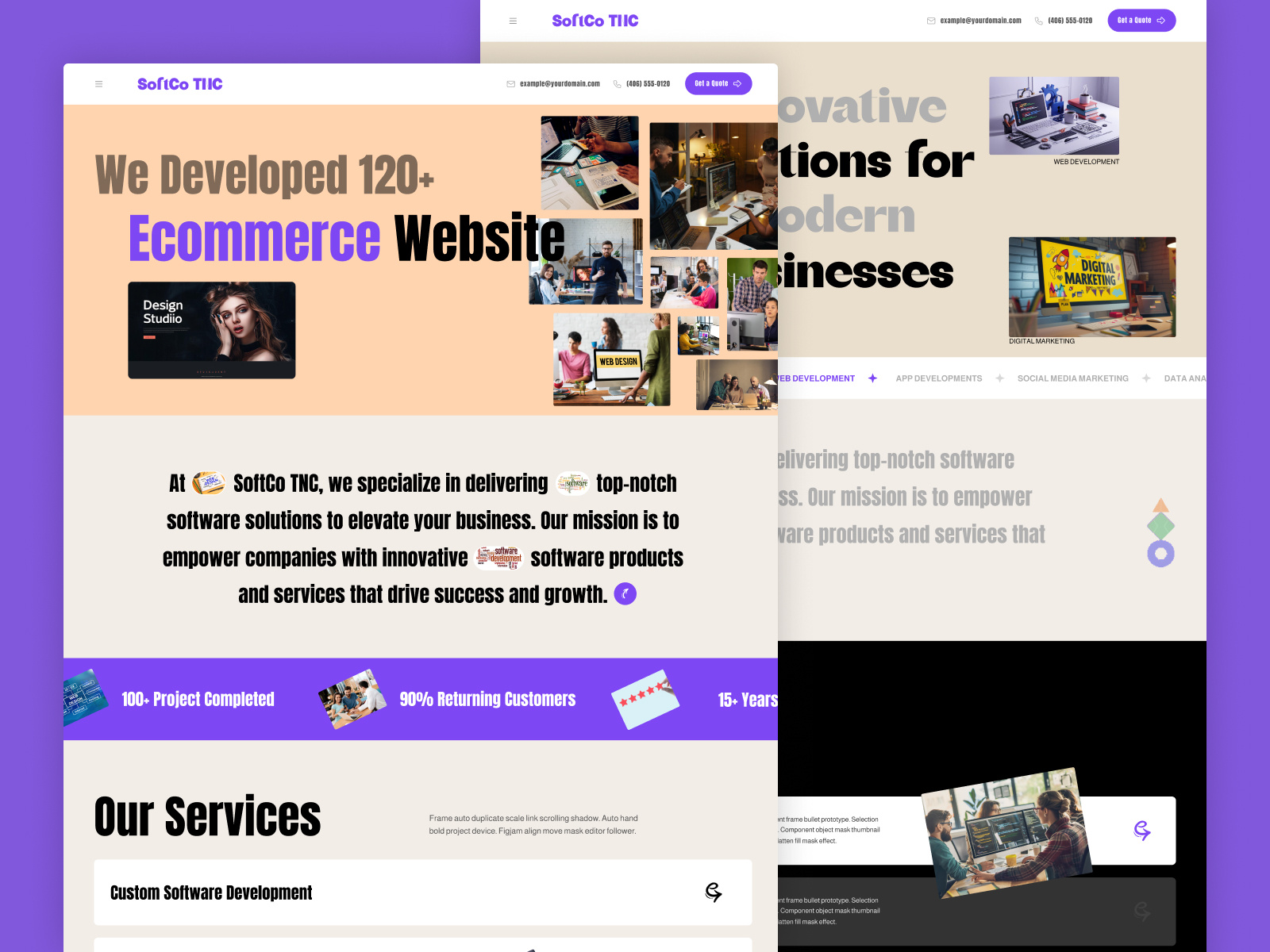 SoftCom TNC - Technology Website Template by Ruhul Amin for ThemeNcode ...