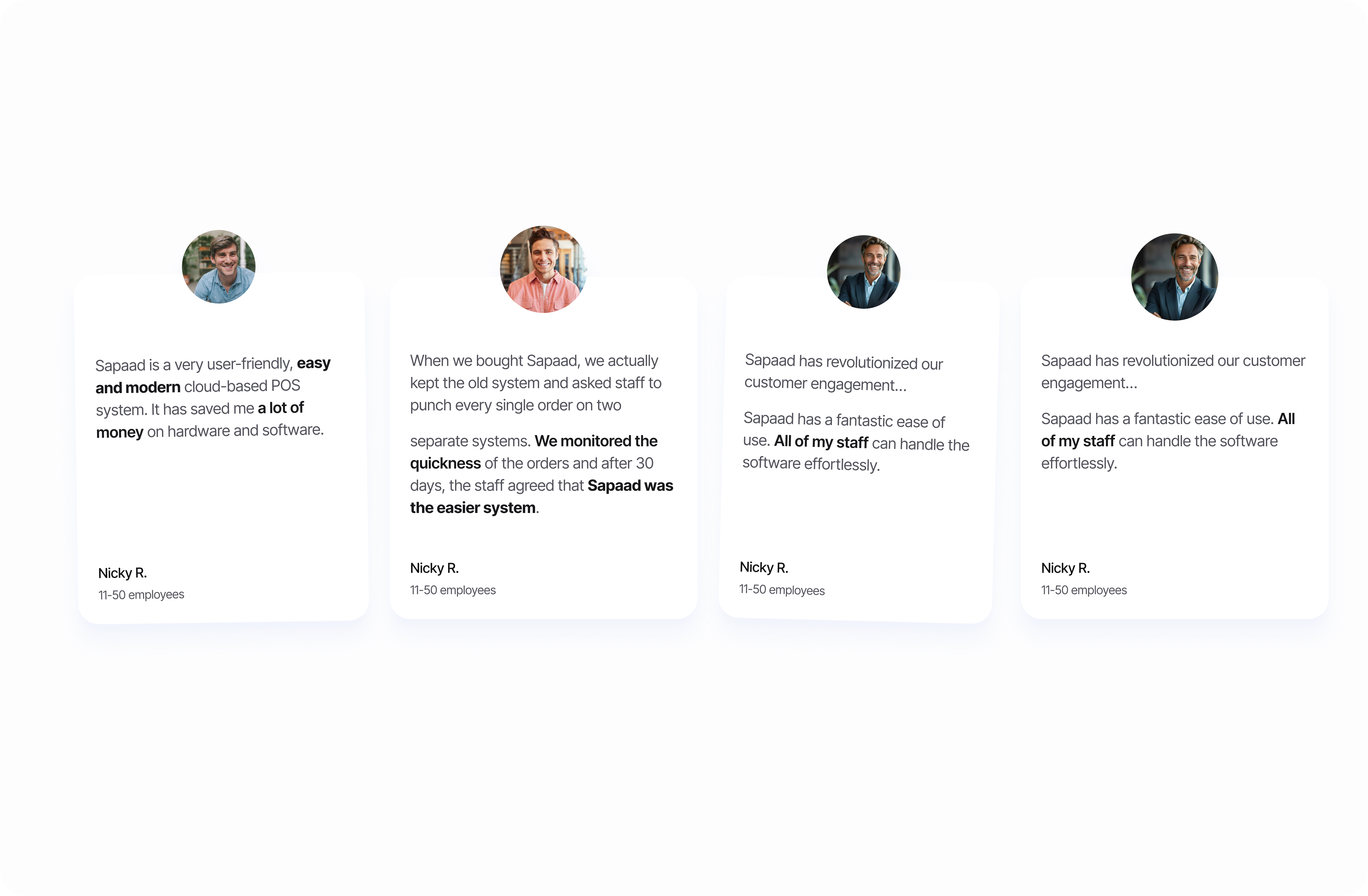Testimonials UI – Restaurant SaaS Web App by Mohab Marwan on Dribbble