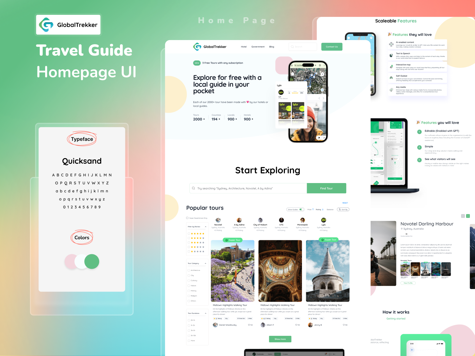 Travel Guide Website by Sadman Sakib on Dribbble