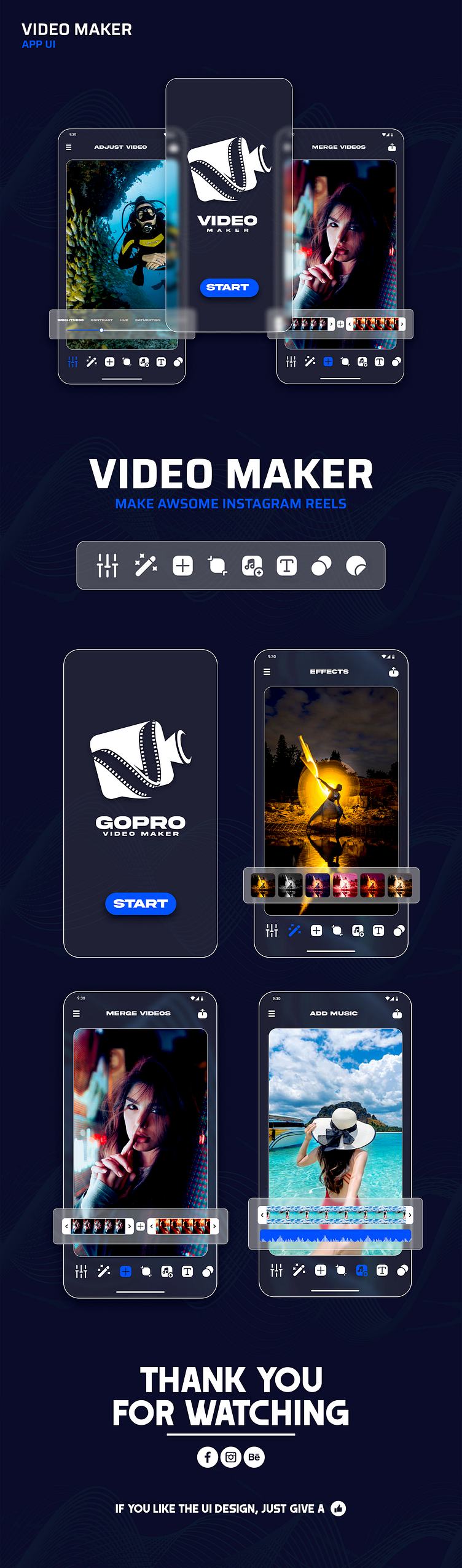 Video Editing App UI Design by Janmesh Design on Dribbble