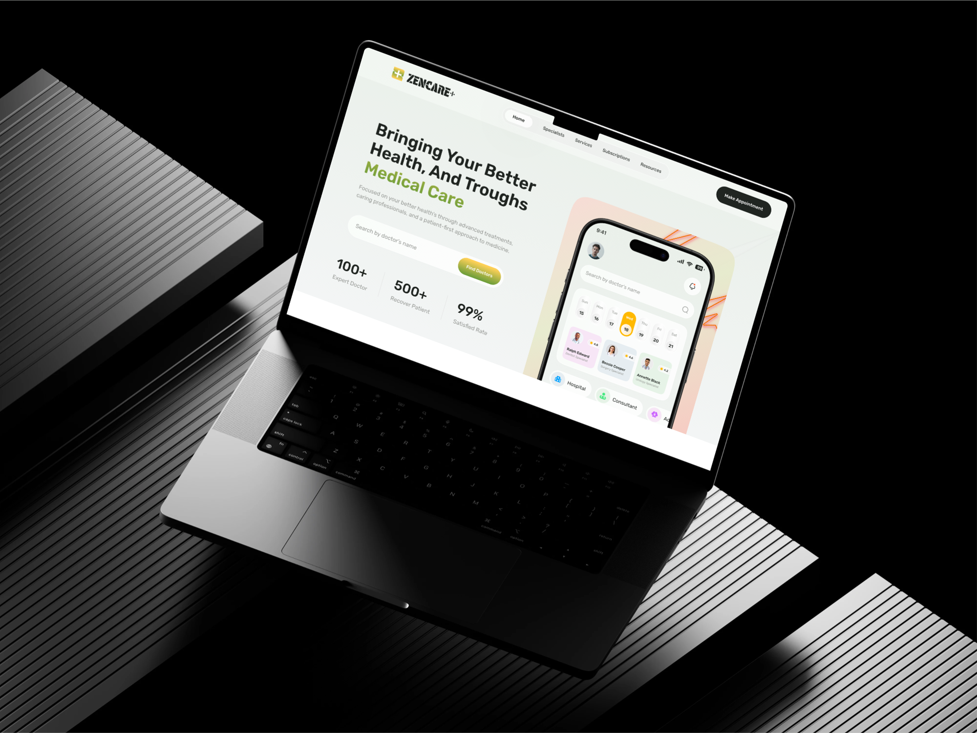Health Care Mobile App - Landing Page by Sagor Shopon 🔥 for Design Veli on Dribbble