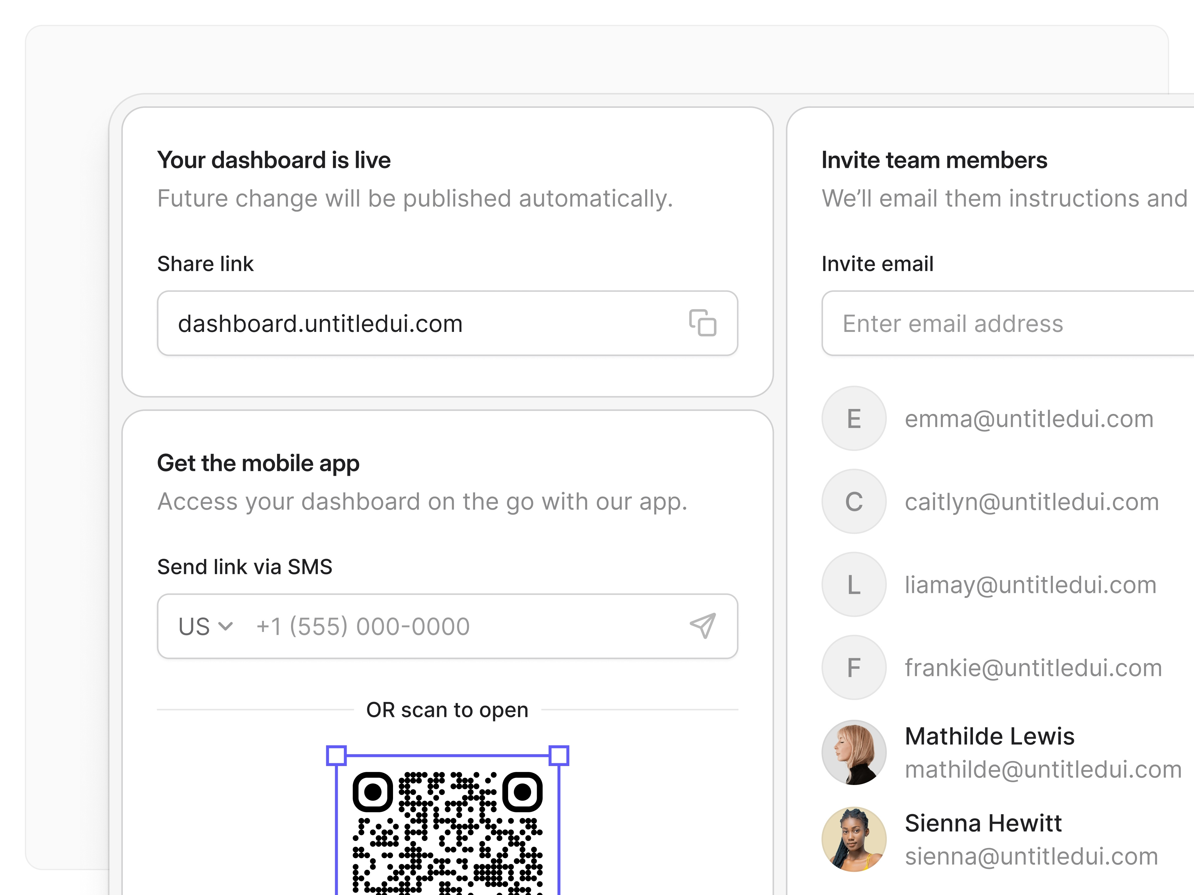 Share modal — Untitled UI by Jordan Hughes® on Dribbble