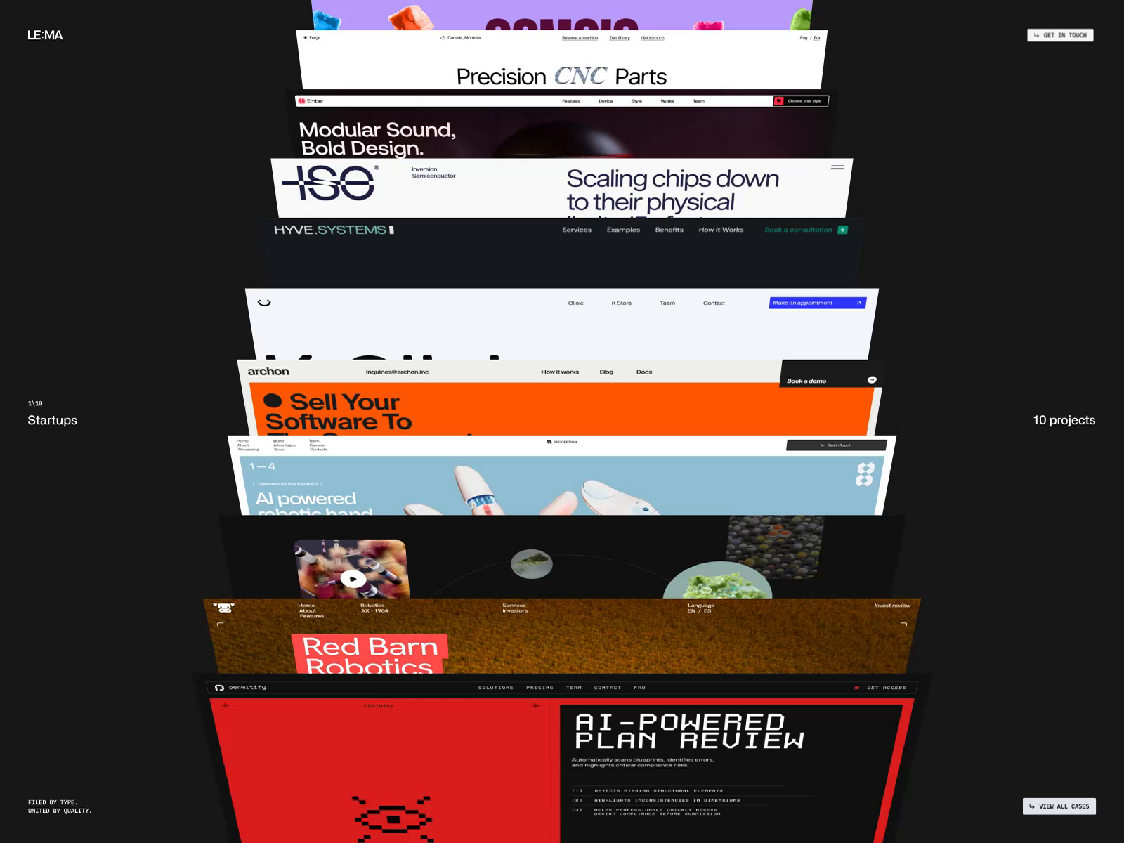 AI Landing page website design cases animation LE:MA by Lazarev. | Web Design for Lazarev. UI/UX ...