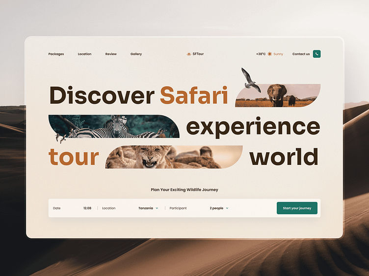Safari – Conceptual Travel UI Design by Darya Liohenkaya on Dribbble