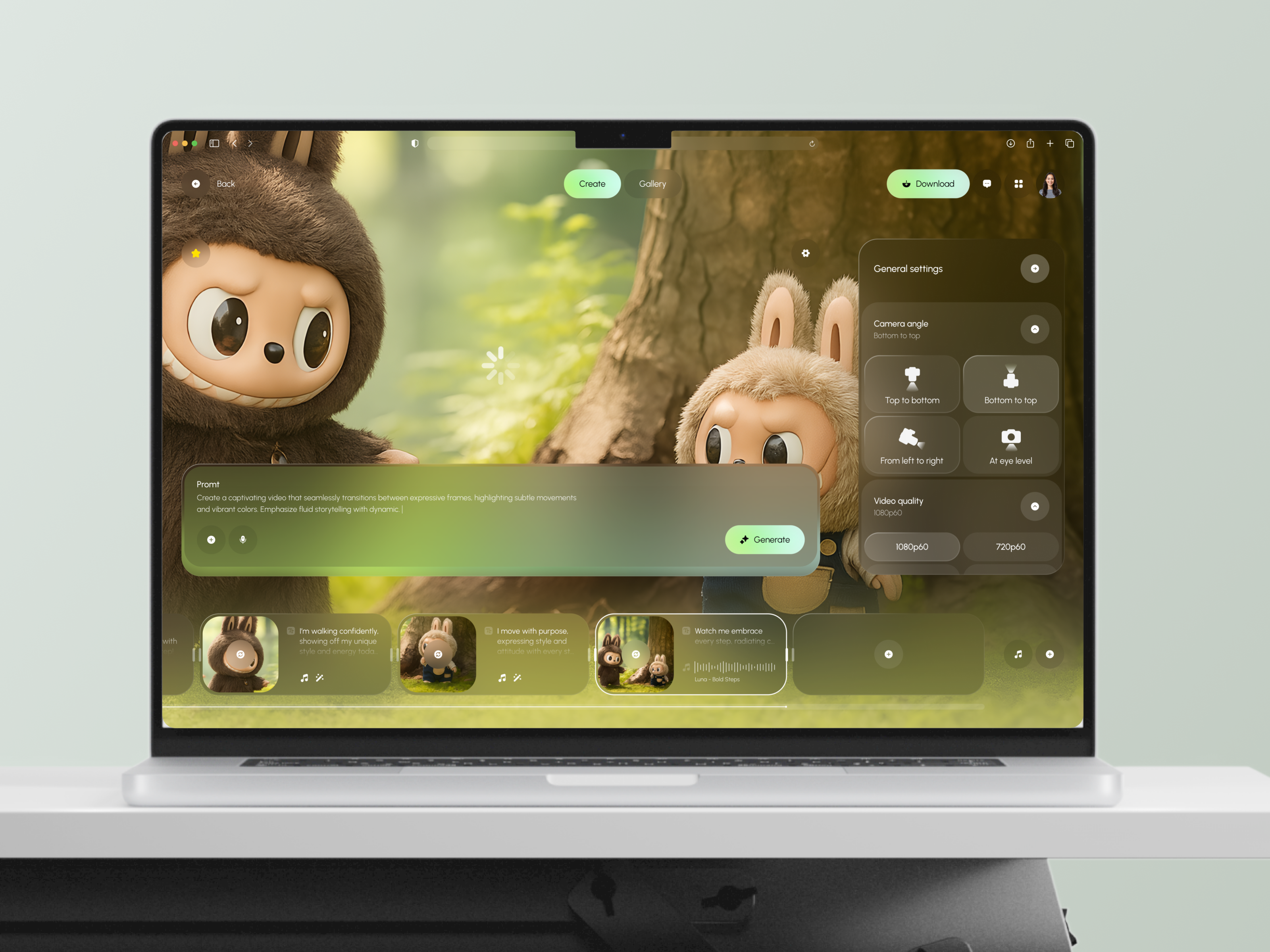 Galaxon - AI Video Generator Dashboard by Jack R. for RonDesignLab ⭐️ ...