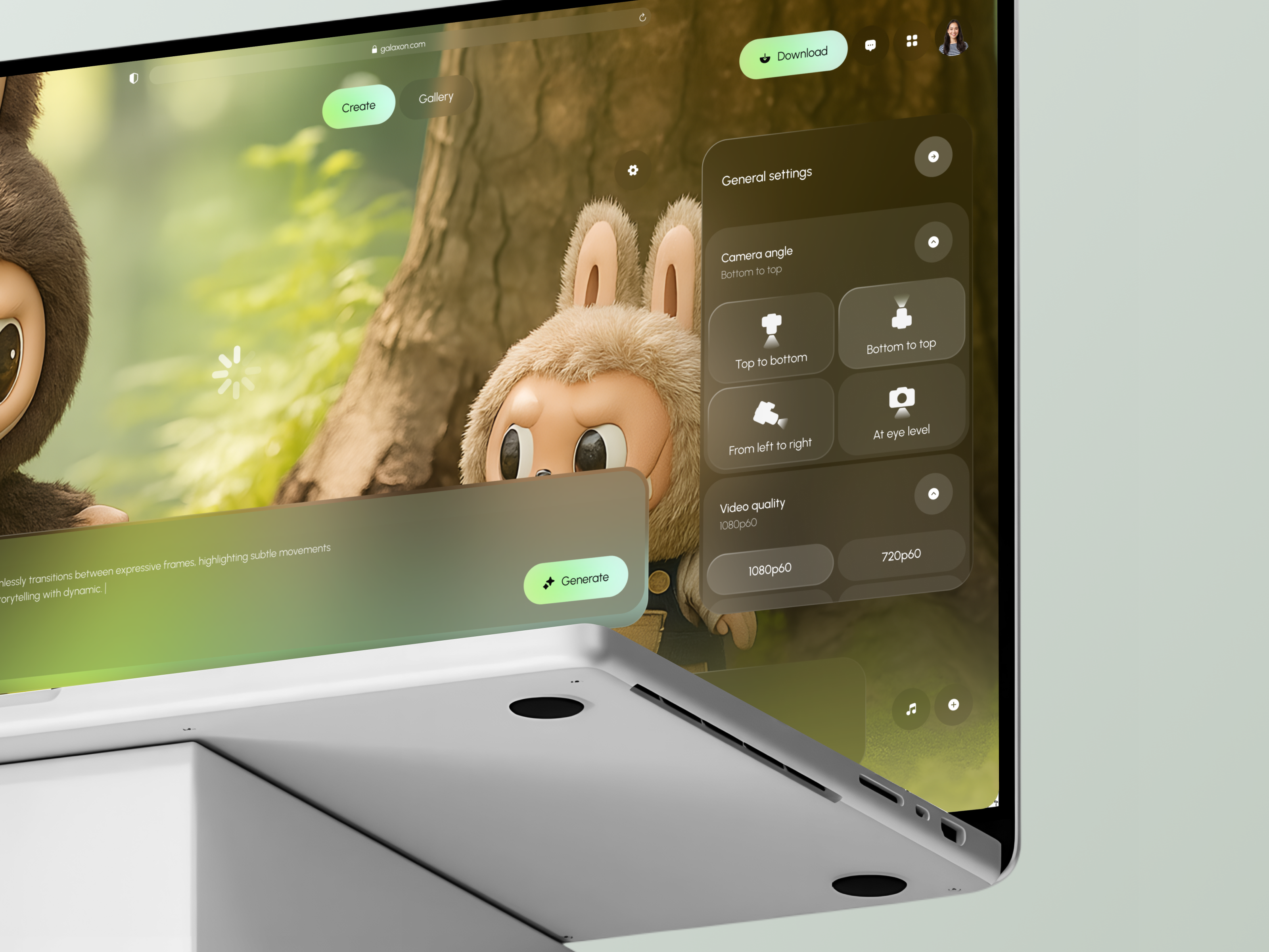 Galaxon - AI Video Generator Dashboard by Jack R. for RonDesignLab ⭐️ ...