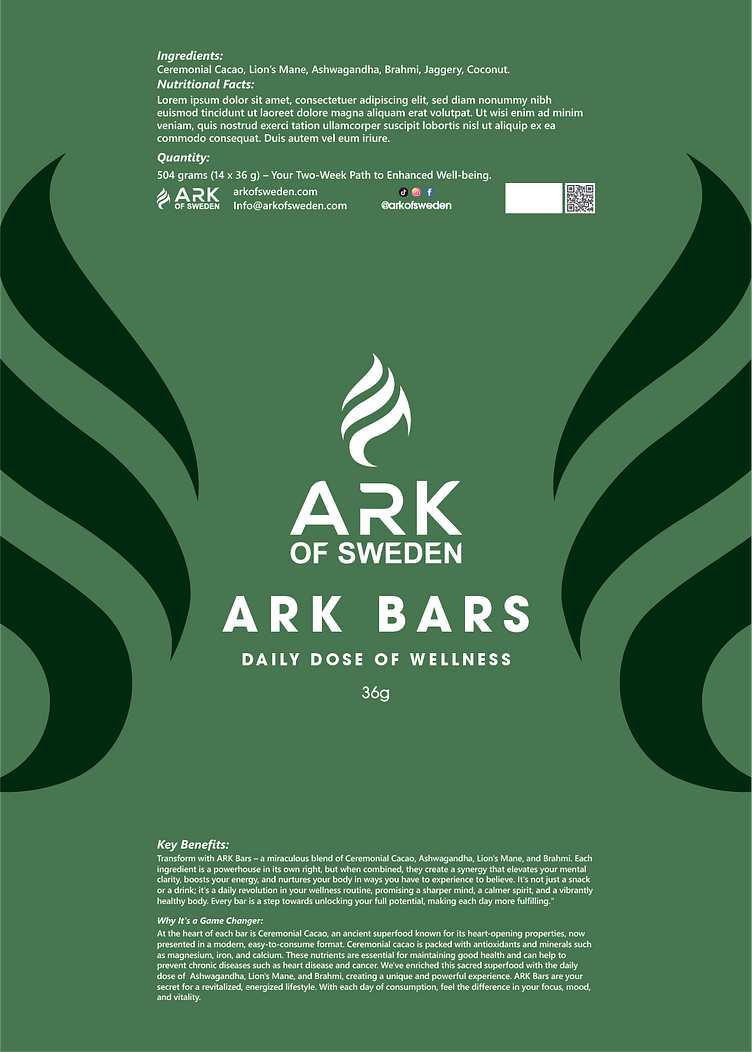 Ark Bar Packaging dieline available with source files by Eastahad on Dribbble