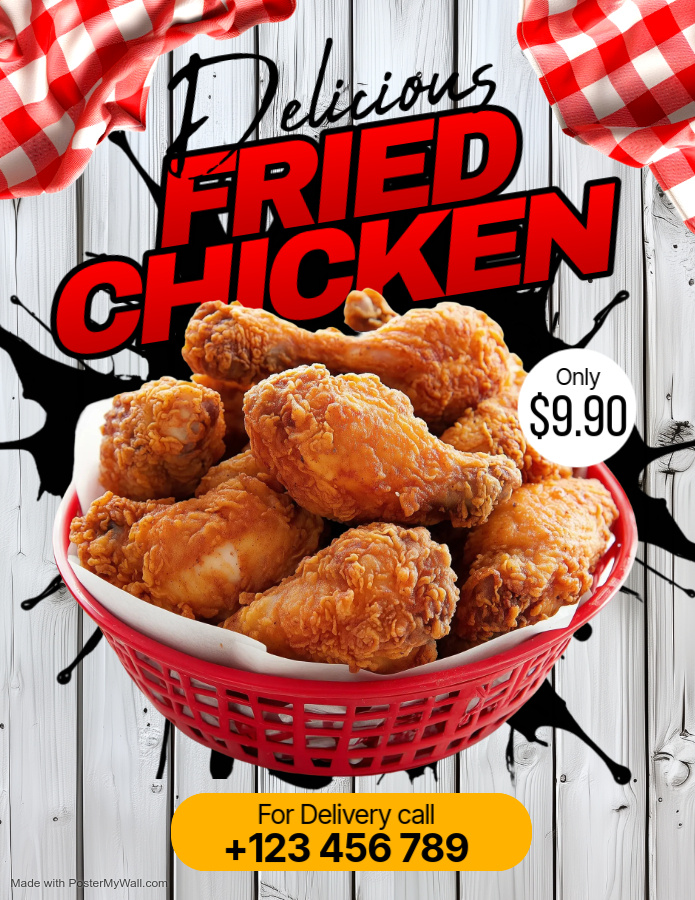 Fried Chicken Poster Design by Abdus Salam on Dribbble