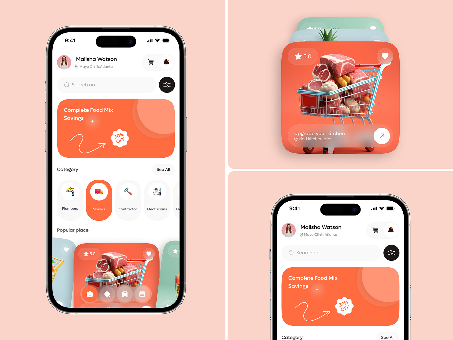 Food Delivery App – Clean & Modern UI by Sheikh Rasel on Dribbble
