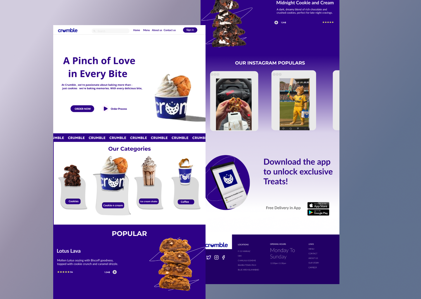 Crumble Pakistan-UI design by Aymen Arif on Dribbble
