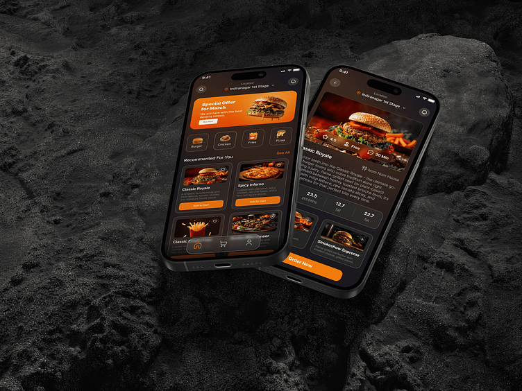 Food Delivery App – Glassmorphism UI Concept by ARUN RAJ on Dribbble