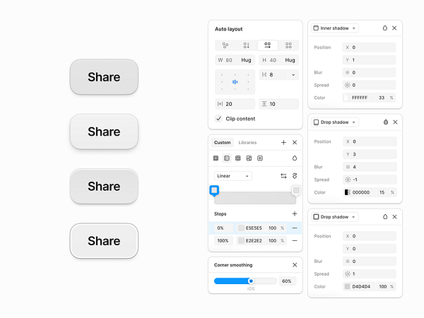 Button Recipe № 2 by Tran Mau Tri Tam for UI8 on Dribbble