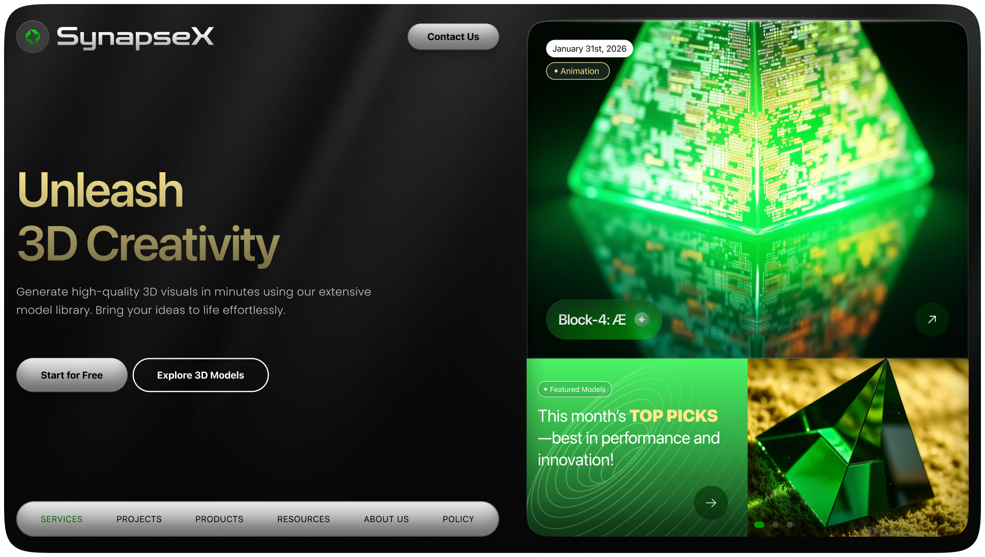 SynapseX - Web Design Landing Page (Hero section) by Hamim Al Fardin on ...