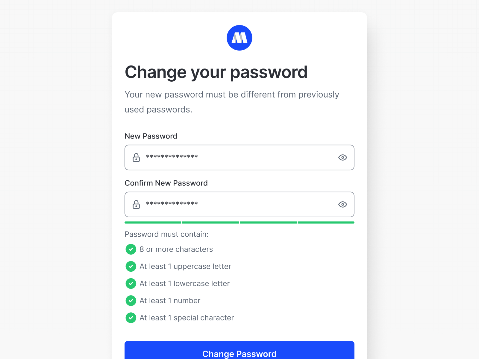Change Password by Minima UI on Dribbble