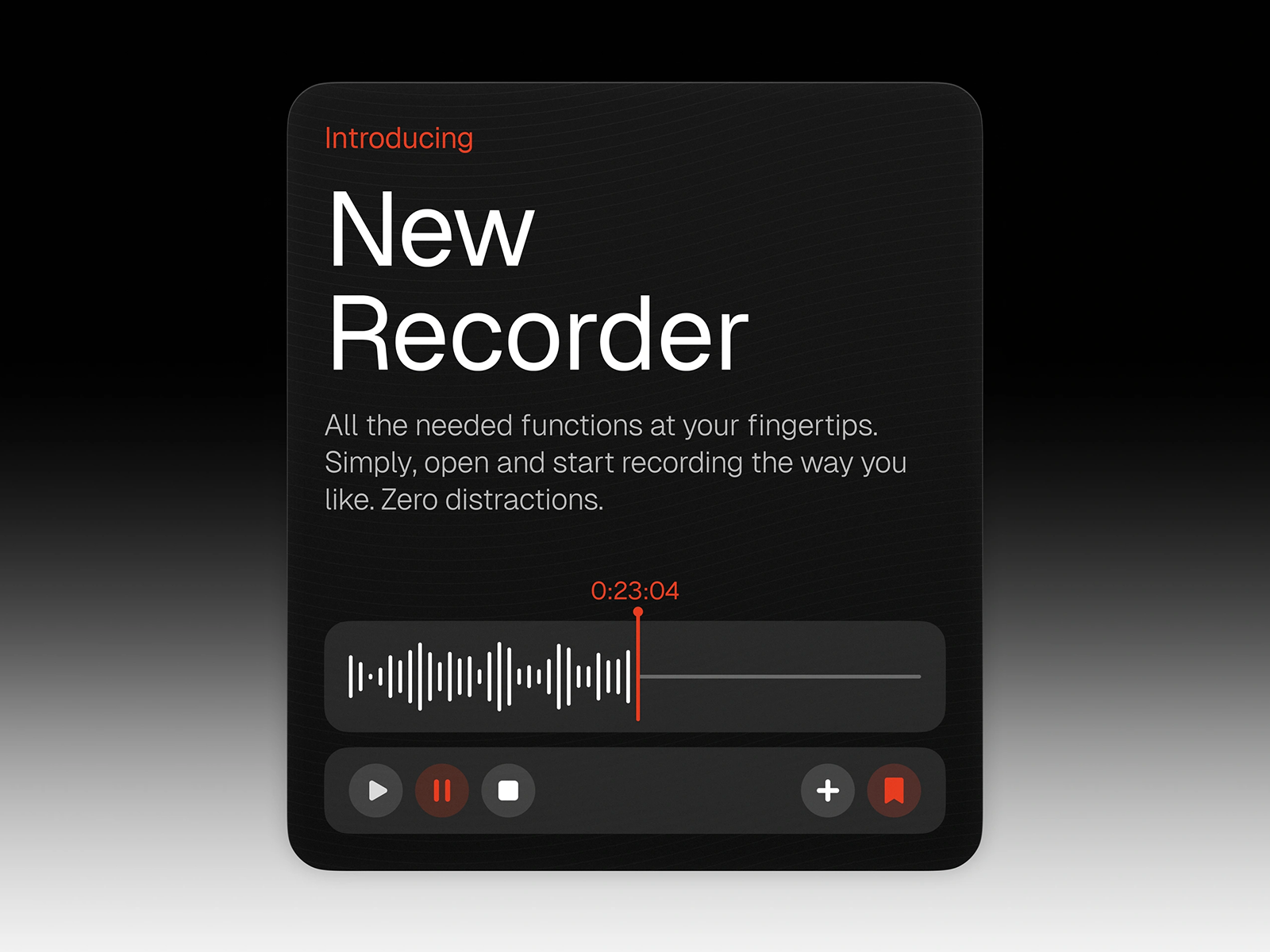Voice Recorder Interface by Oliver Meyer on Dribbble