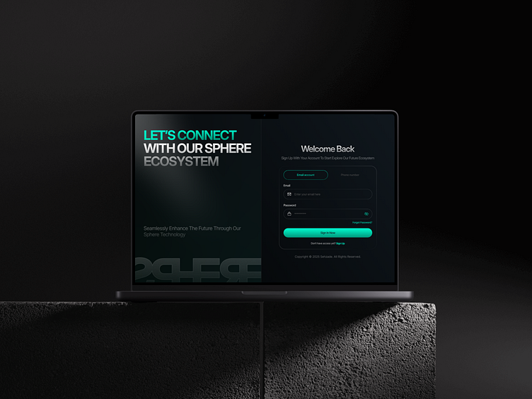 Sphere - Dark Mode Website Login Page by Adam Himawan on Dribbble