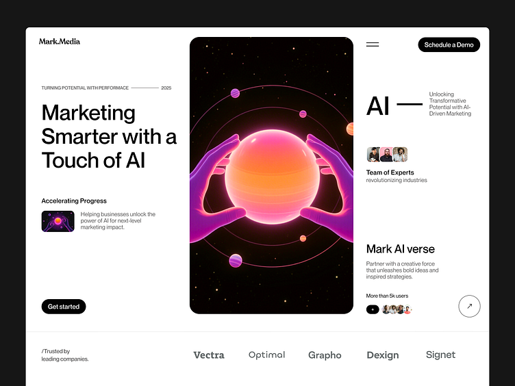 Mark Media - Digital Marketing Agency Website Header by Subash Chandra ...