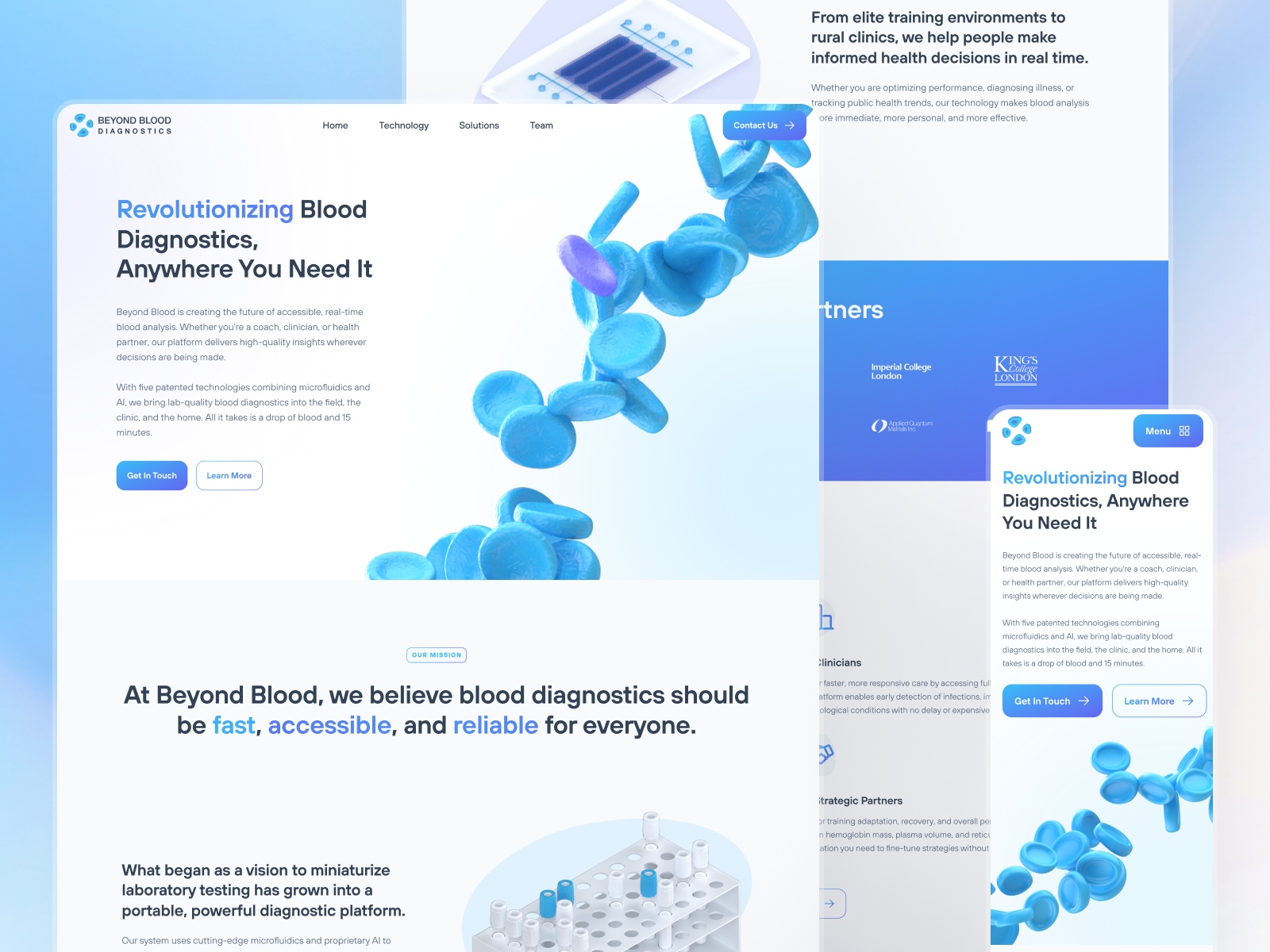 Beyond Blood: AI Blood Diagnostics & Microfluidics UIUX by Samuel ...