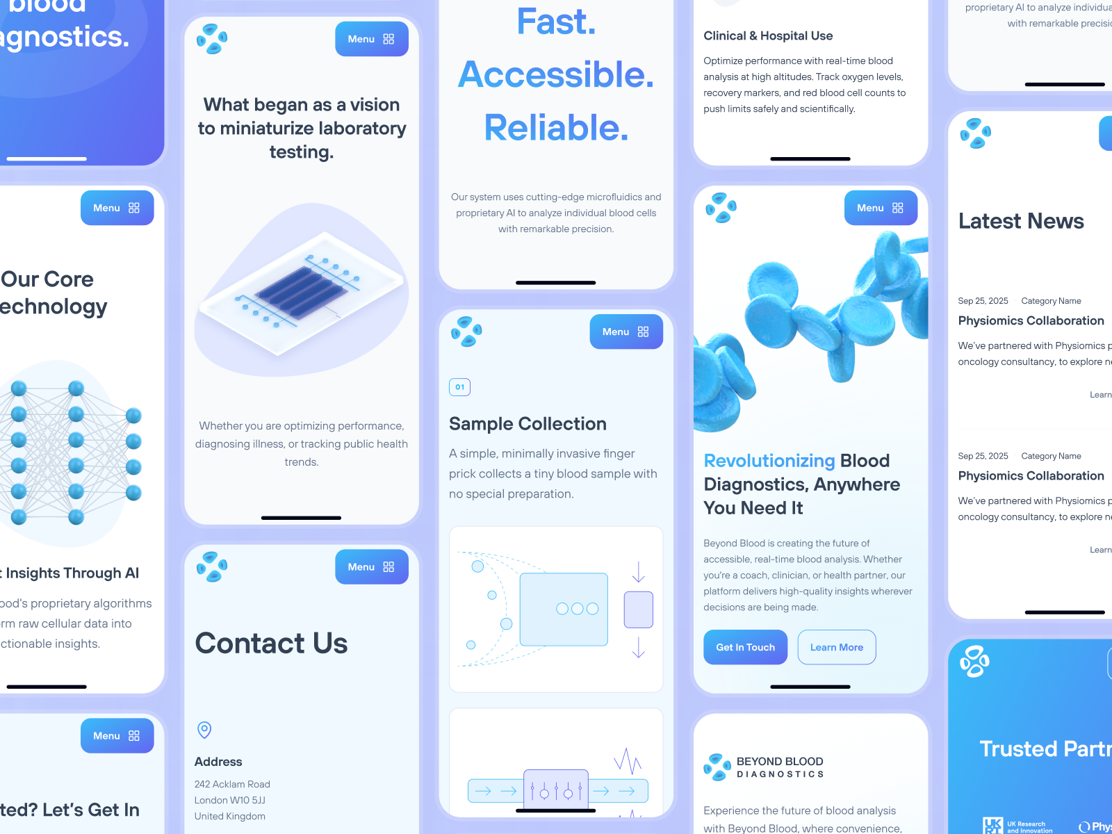 Beyond Blood: AI Blood Diagnostics & Microfluidics Mobile UI by Samuel ...