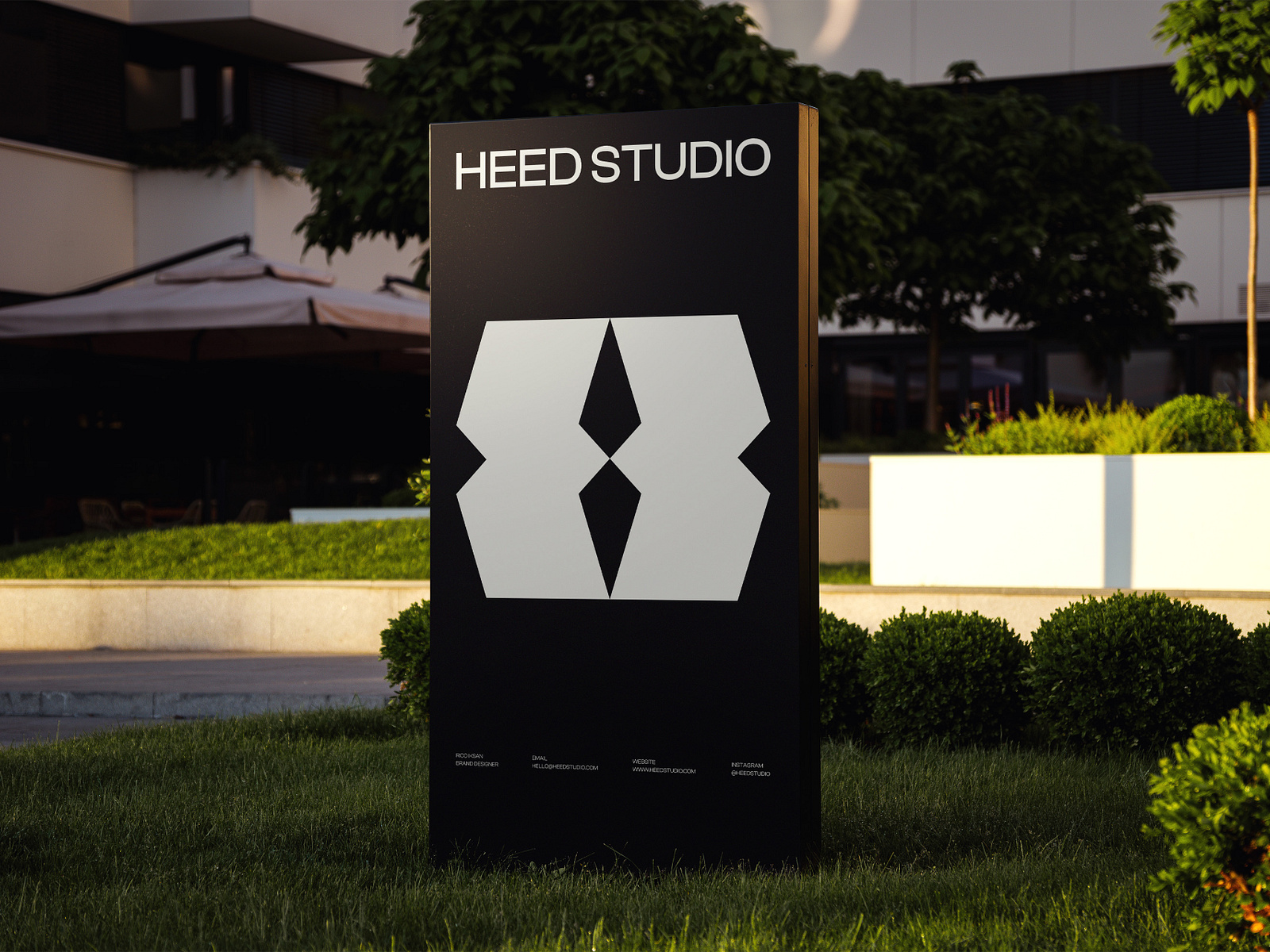 Outdoor Sign - Heed Studio by Rico Iksan on Dribbble