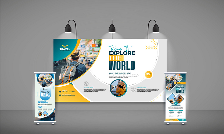 Roll up, Backdrop, Signage Design by Mohammad Hasanur Rashid on Dribbble