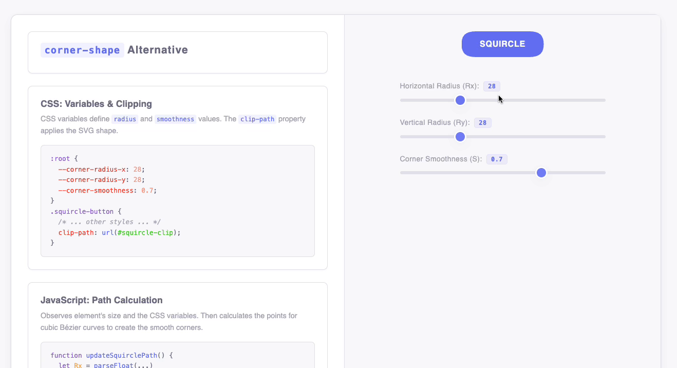 Squircle Button Generator by Aaron Iker on Dribbble