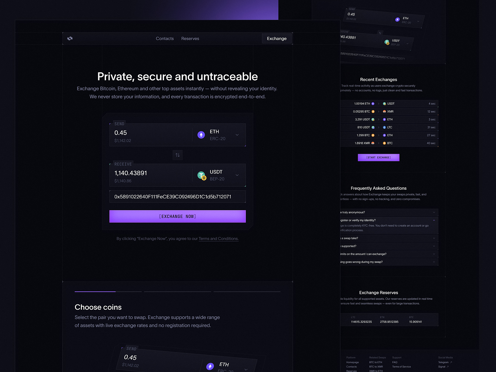 🪙Crypto Exchange — Web3 Landing Page Design | Bitcoin, Ethereum by Vladislav L. for 0xHearts on ...