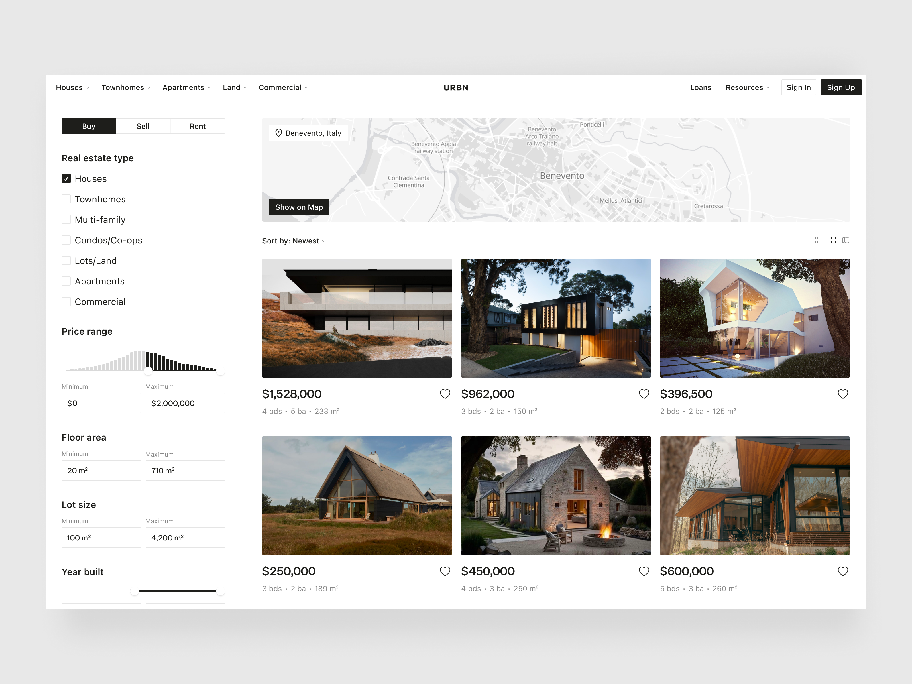 Real Estate Website Design for Property Listing by Conceptzilla on Dribbble
