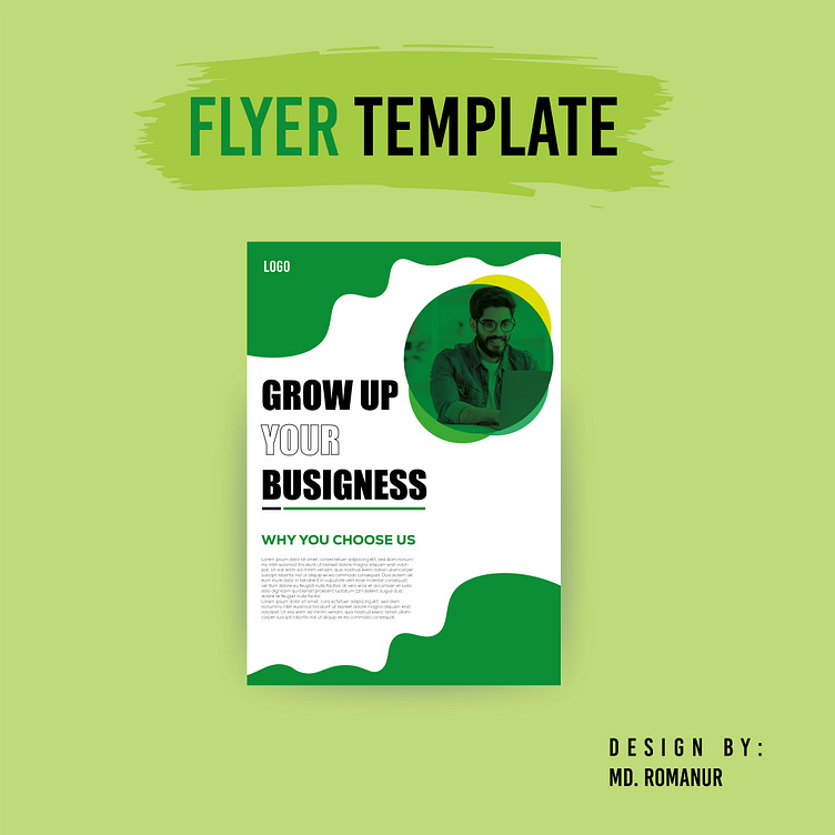 Flyer Template Design by MD ROMANUR RAHMAN Logo | Brand and Identity ...