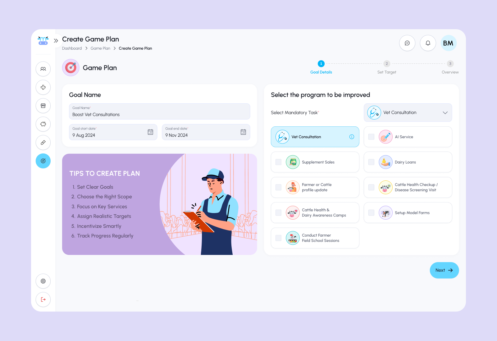 MilkMitra - Task Manager Dashboard UI by Frame It on Dribbble