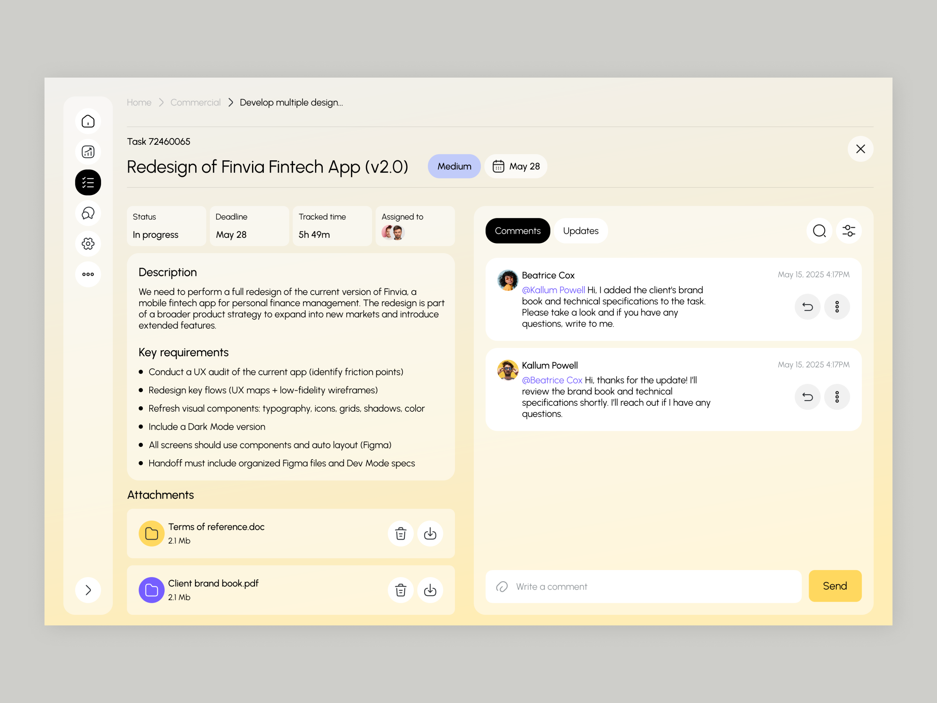 Project Management Web App Dashboard Design by Ronas IT | UI/UX Team on ...